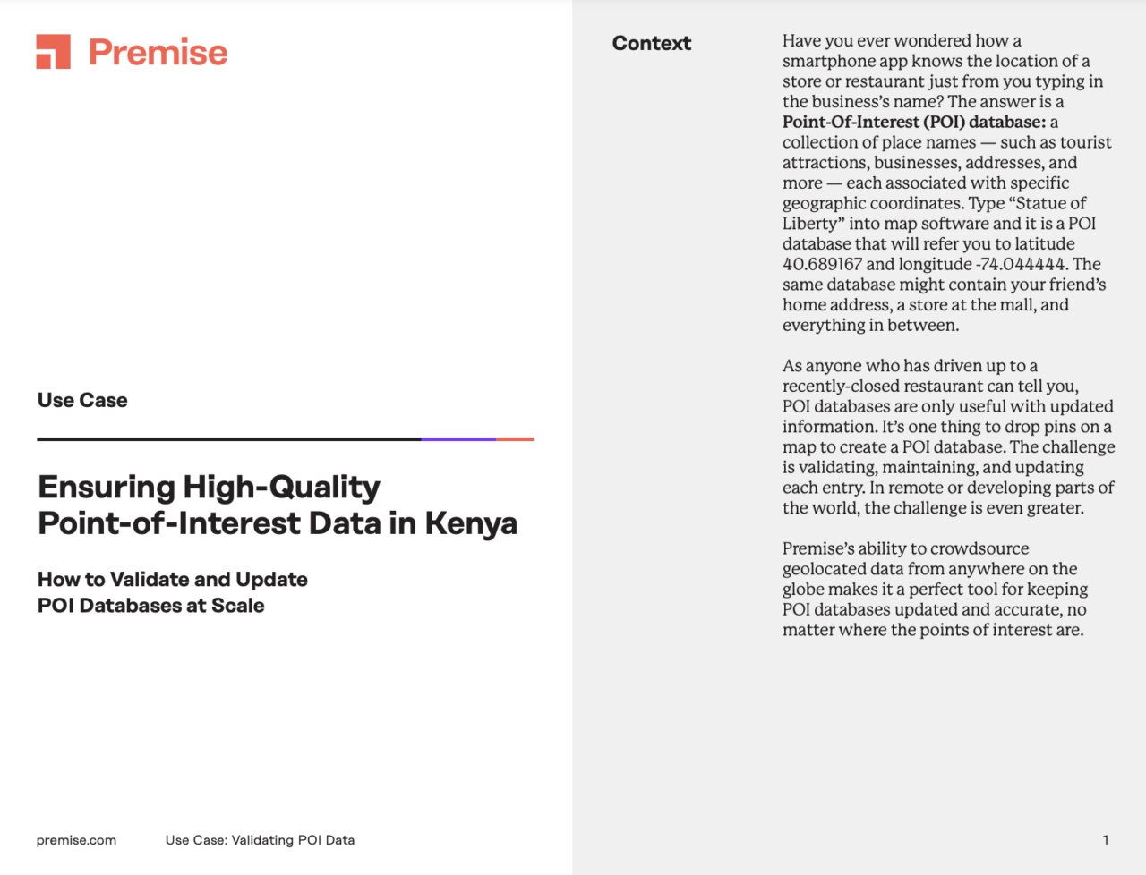 Geospatial Analytics - Premise